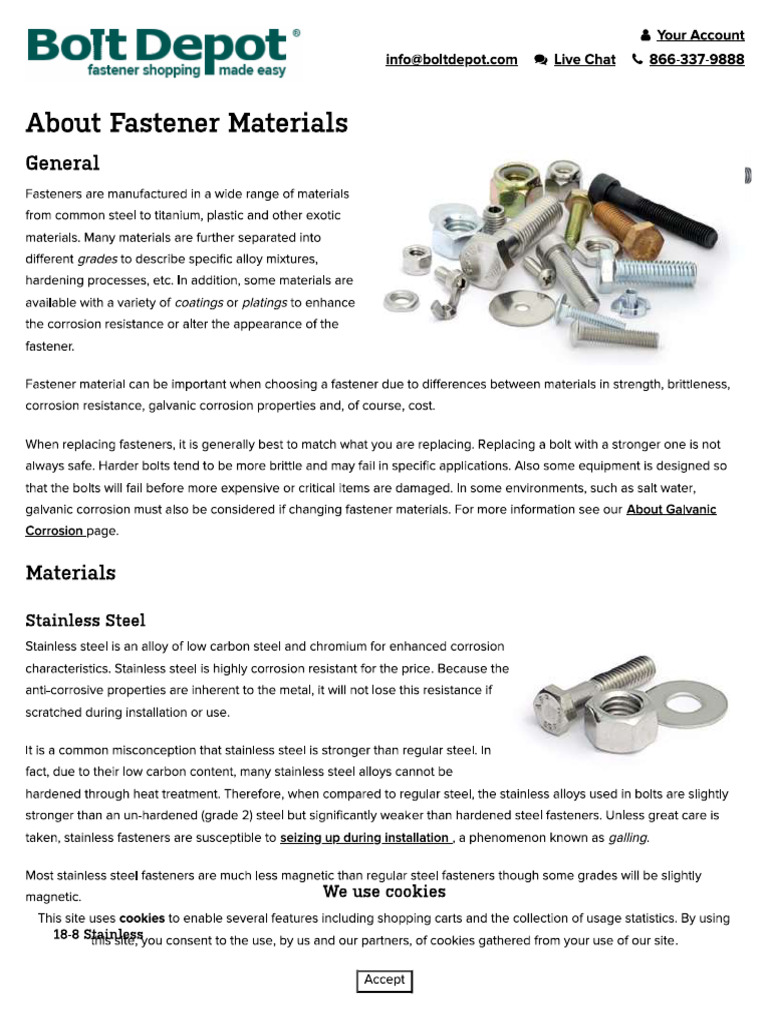 About Fastener Materials | PDF