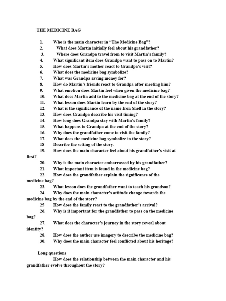 Worksheet MEDICINE BAG | PDF | Psychology | Behavioural Sciences