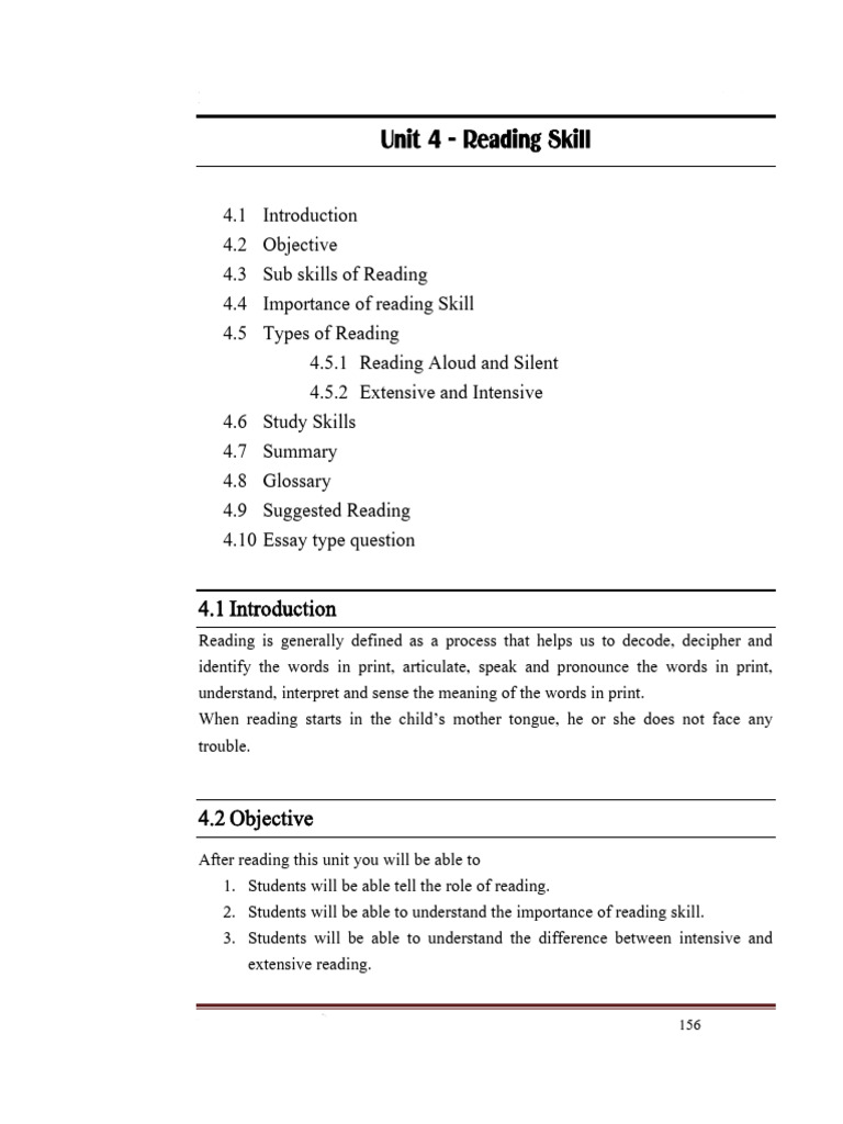 Reading Skills | PDF | Reading Comprehension | Speed Reading