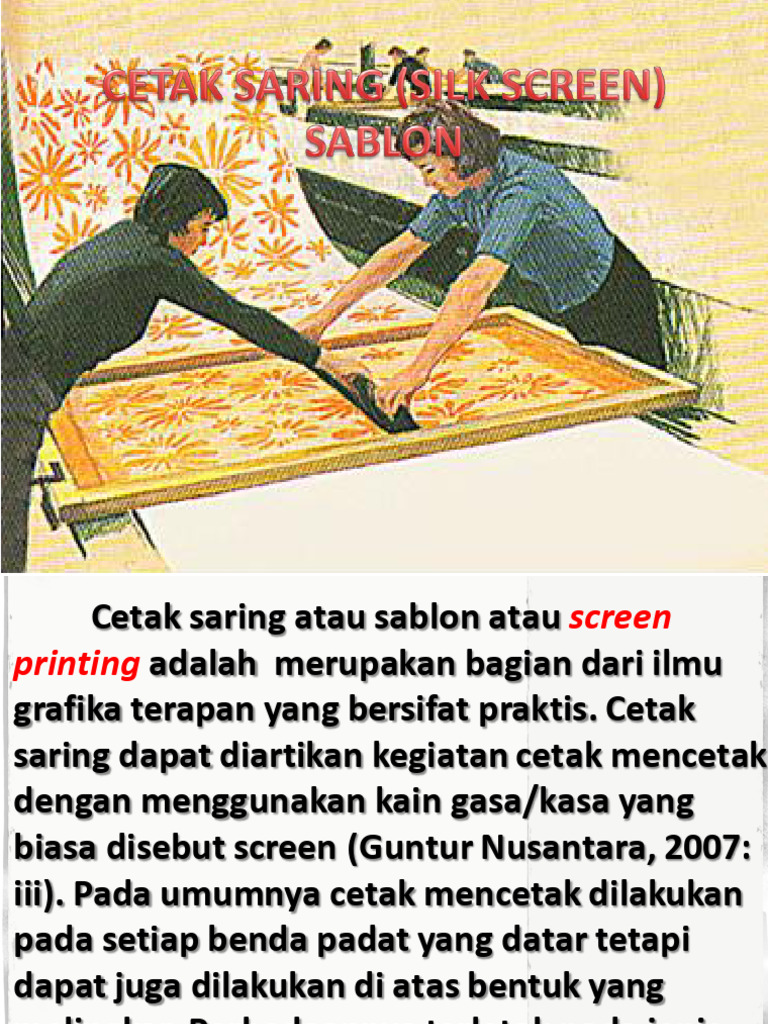 Minggu 2 Printing .Screen-Sablon (1) - 1 | PDF