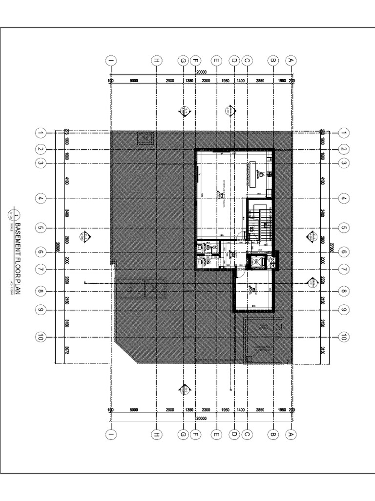 A-100 Basement Floor Plan | PDF | Basement | Civil Engineering