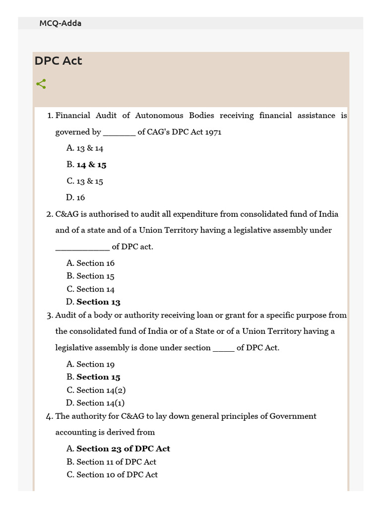 DPC Act | PDF | Legal Documents | Governance