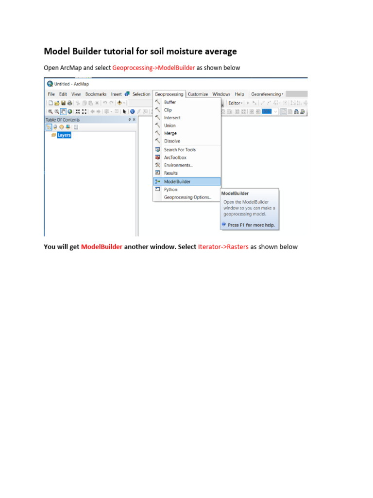 Model Builder Tutorial Using Arcgis For Averaging | PDF | Computing