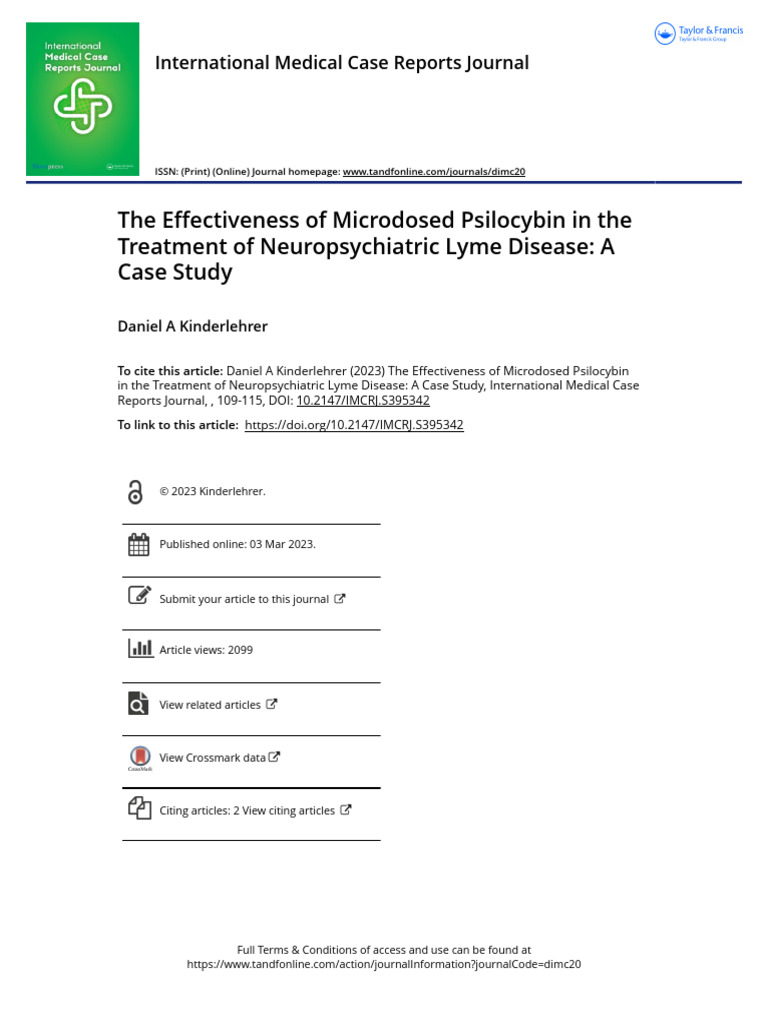 04-The Effectiveness of Microdosed Psilocybin in the Treatment of Neuropsychiatric Lyme Disease ...