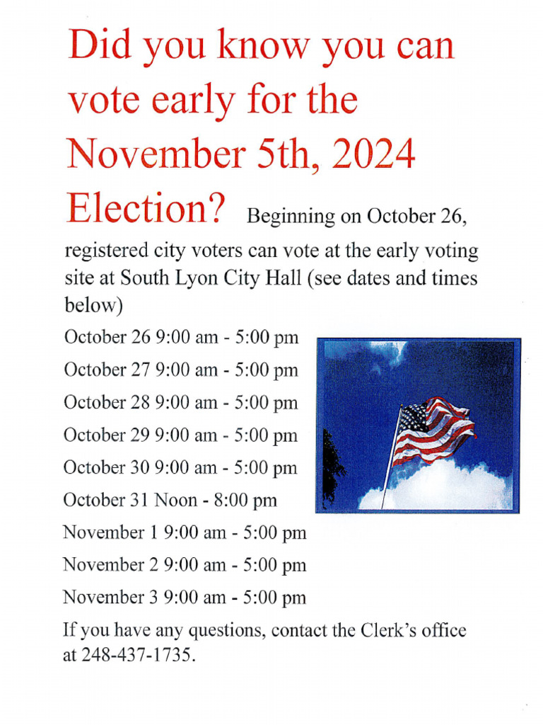Early Voting Information 10.26.24 | PDF