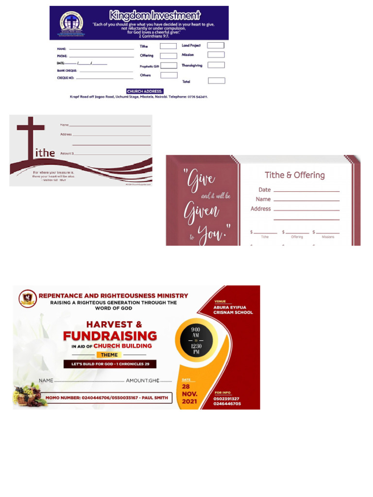 tithe templates | PDF