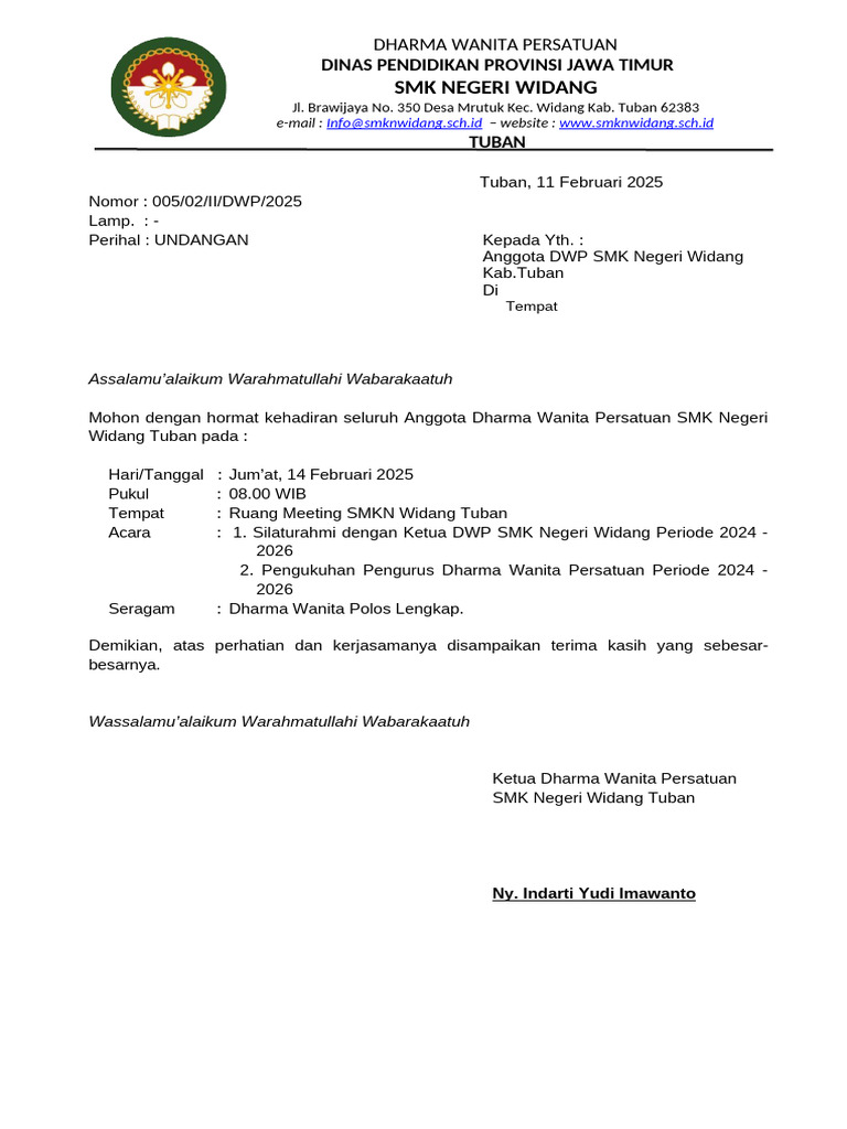 Undangan DWP Februari 2025 | PDF