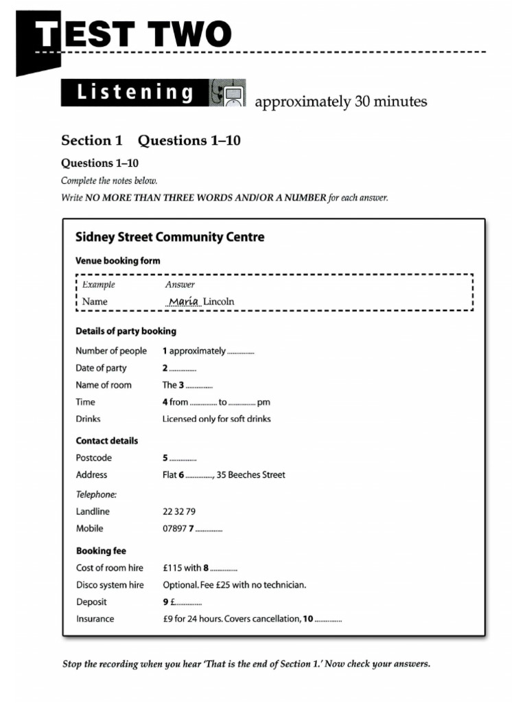 Listening Part 1 Practice Pdf