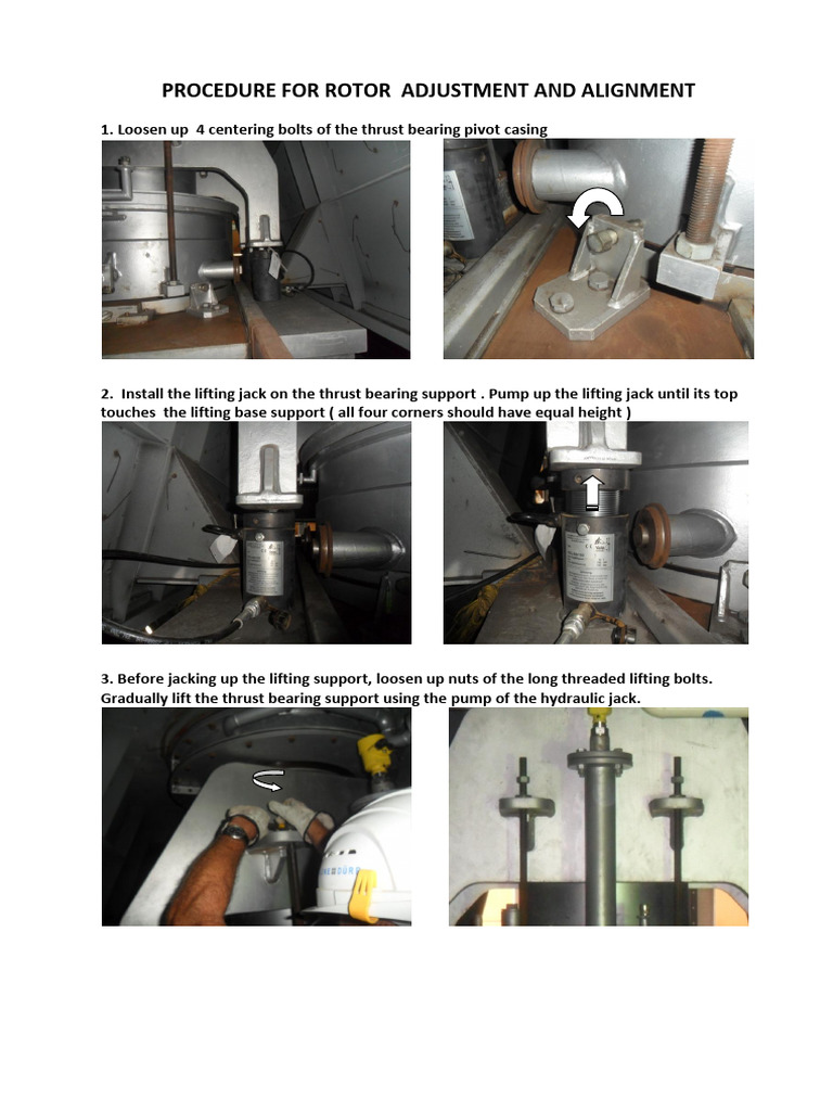 Procedure For Rotor Shaft Adjustment and Alignment | PDF