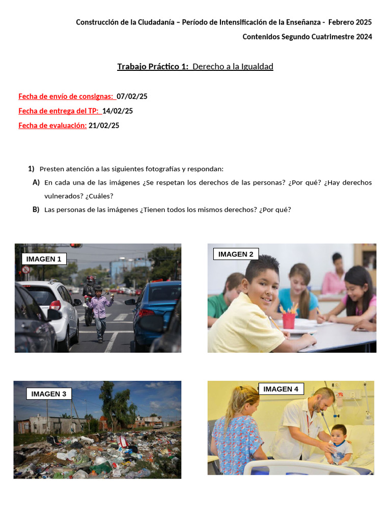 TP Integrador. 2do Cuatrimestre. Intensificacion - 1 | PDF | Libertad | Igualdad social