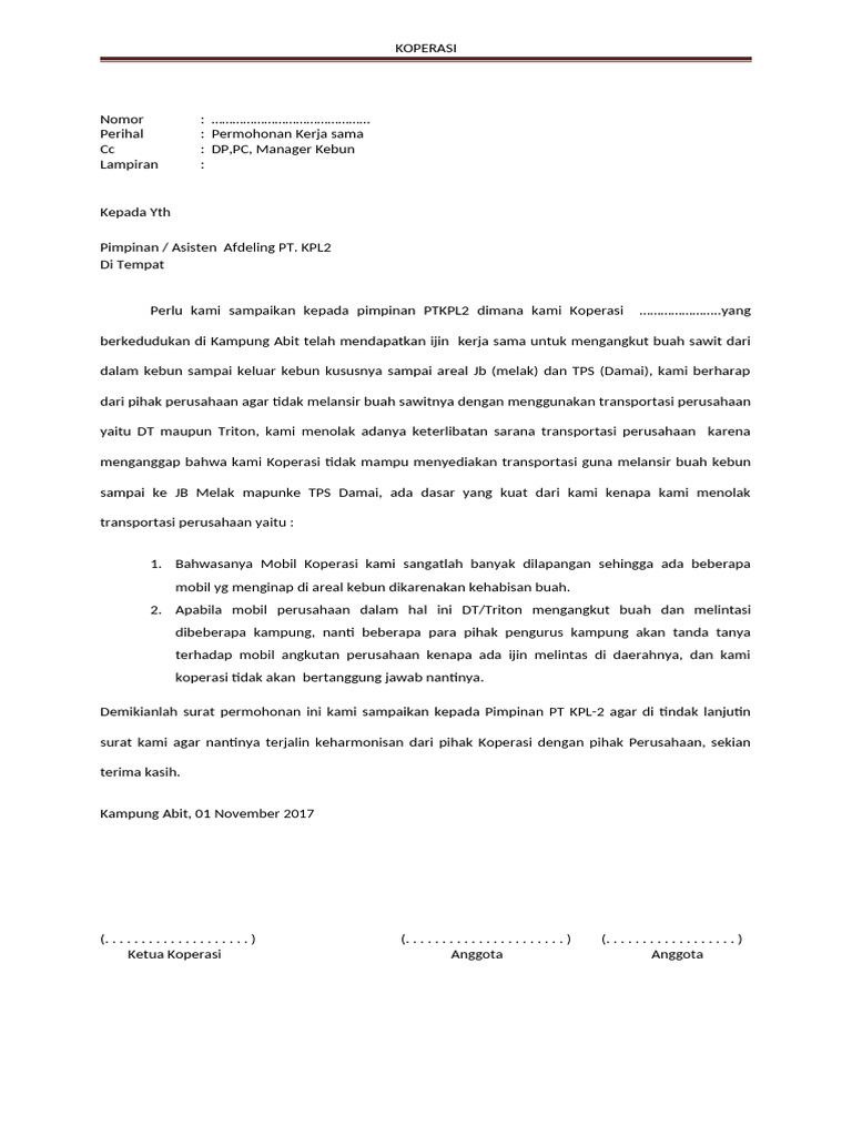 Surat Pak Sawang | PDF