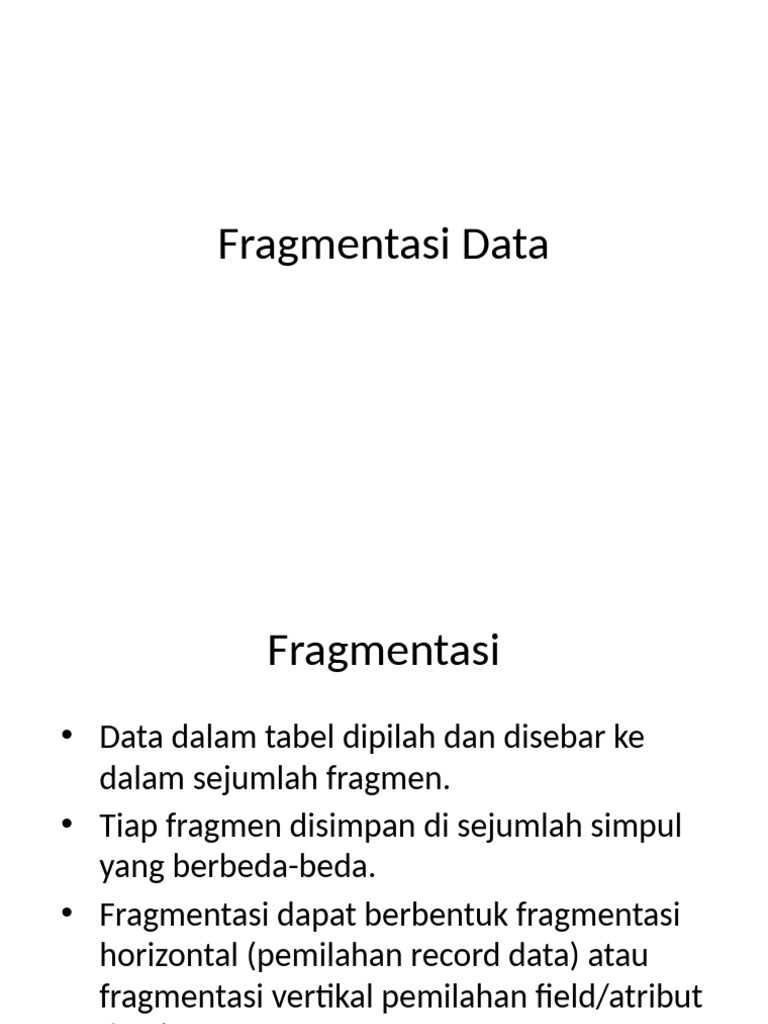 Fragmentasi Data | PDF