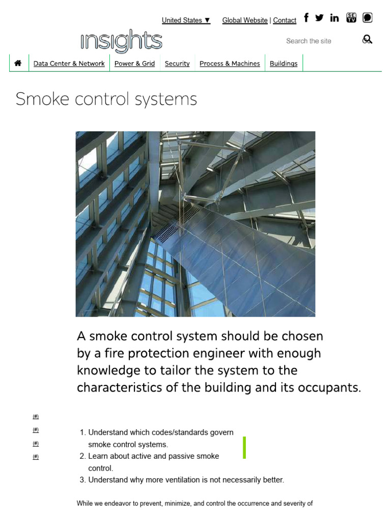 Smoke Control Systems - Insights | PDF