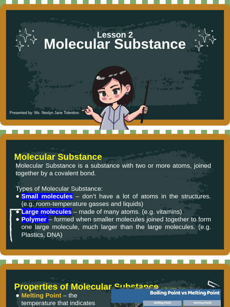 Molecular Substances & Polarity | PDF | Chemical Polarity | Chemical Bond