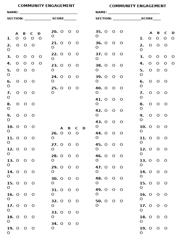 ANSWER-SHEET-50-ITEMS | PDF