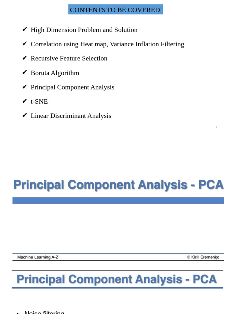 High-Dimensional Data Analysis Techniques | PDF | Multicollinearity ...