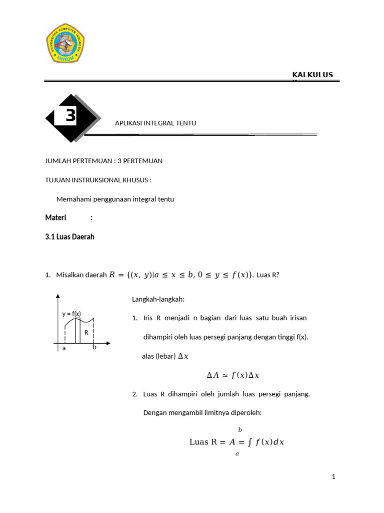 Aplikasi Integral Tentu | PDF