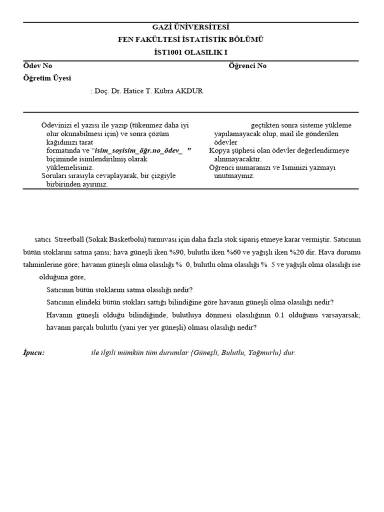 olasilik_odev2 | PDF