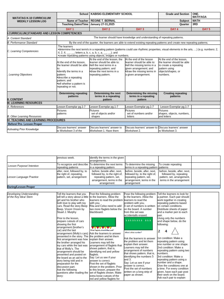 MATH W6 | PDF | Learning | Curriculum