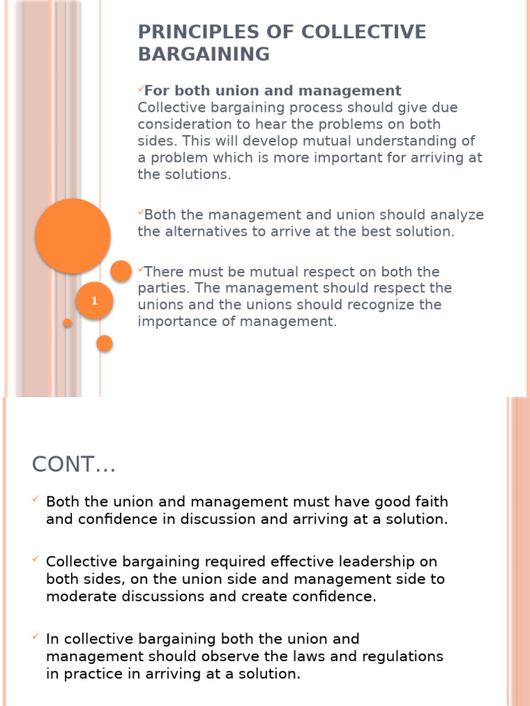 Principles of Collective Bargaining | PDF