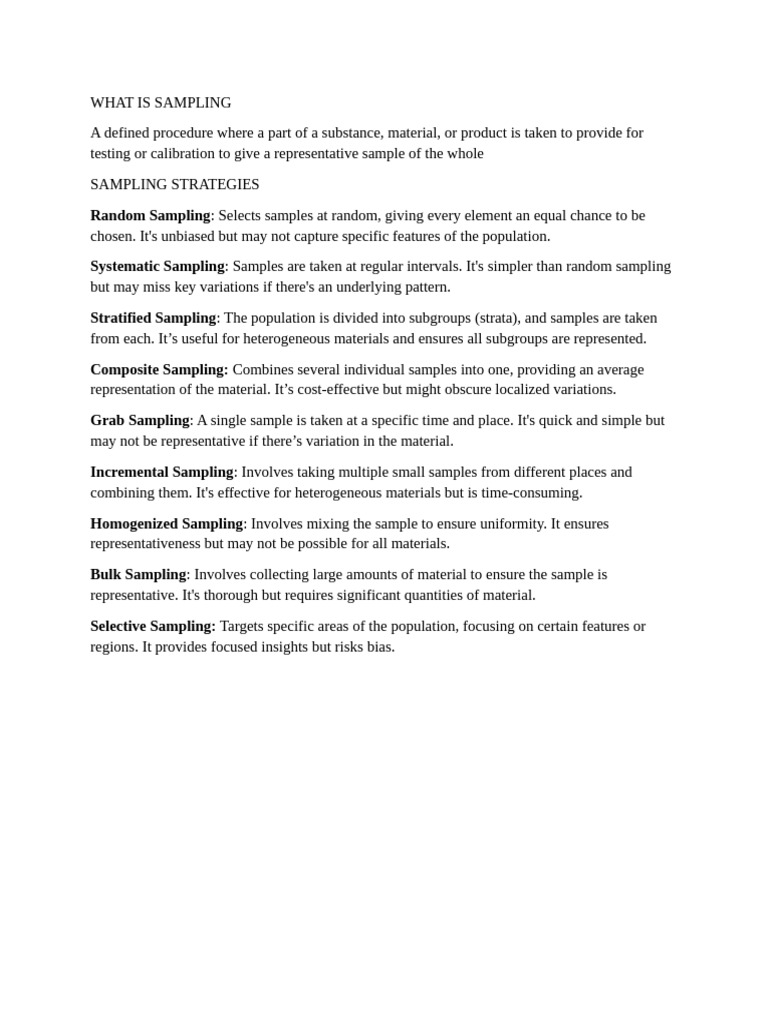 What Is Sampling | PDF