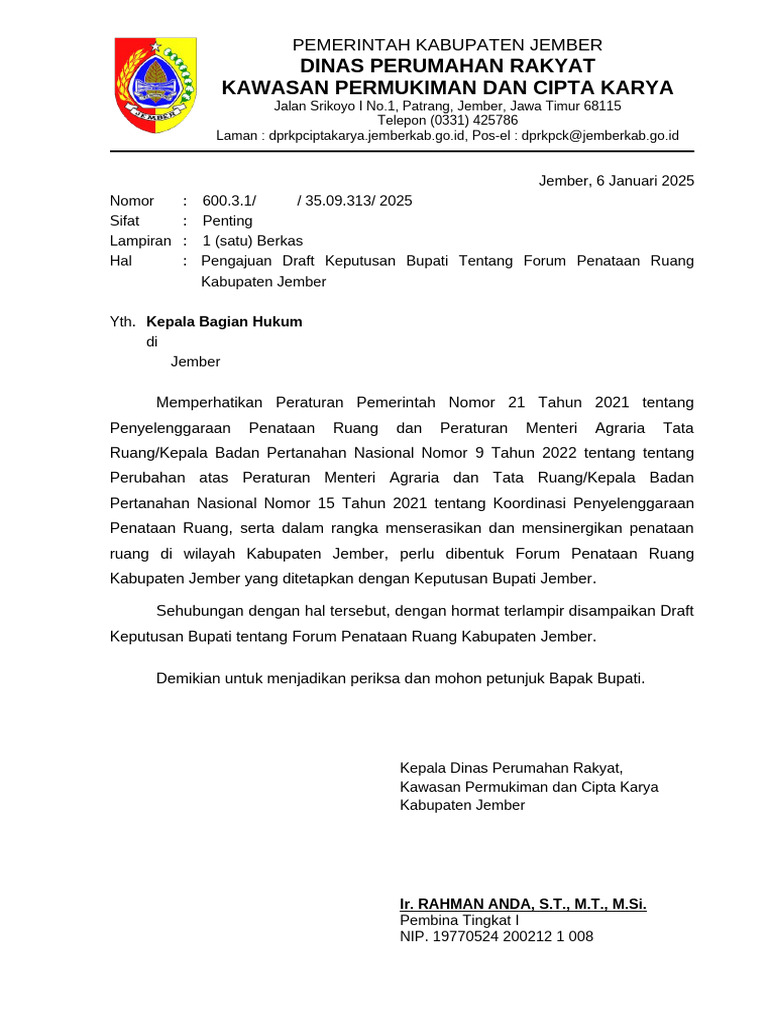 Pengantar SK FPR 2025 | PDF