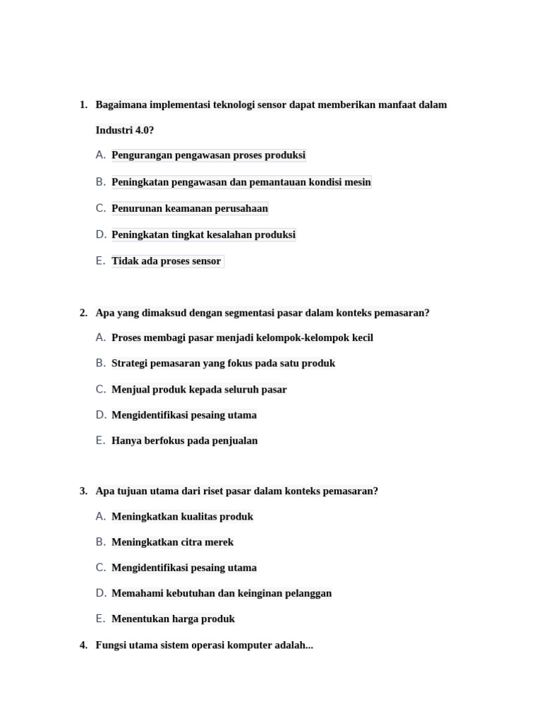 Soal UAS DPK X RPL | PDF