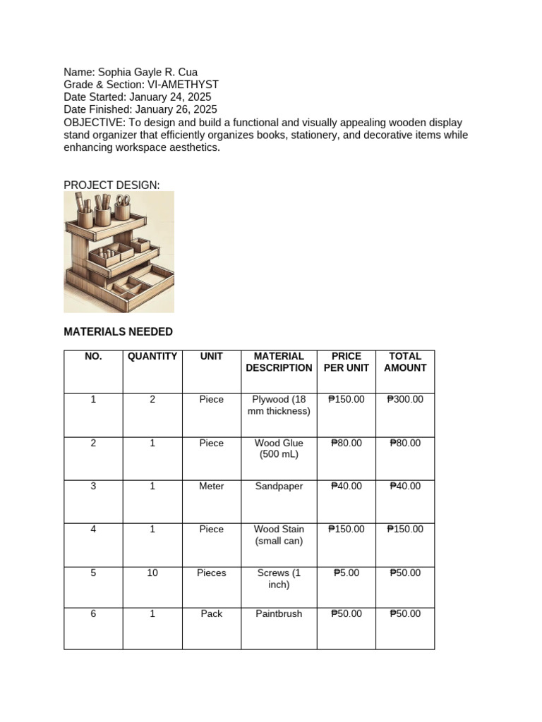 EPP PROJECT PLAN | PDF