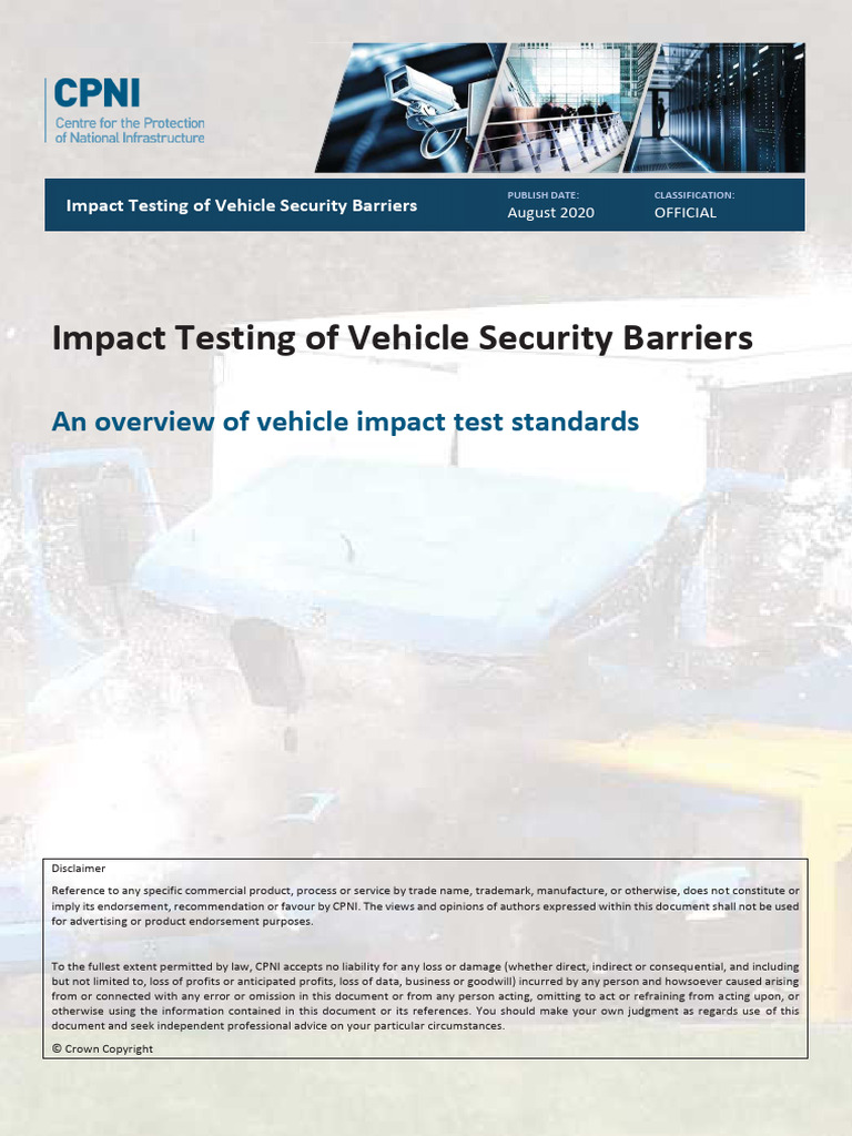 CNPI - Impact Testing of Vehicle Security Barriers IWA-ASTM-PAS68 | PDF ...
