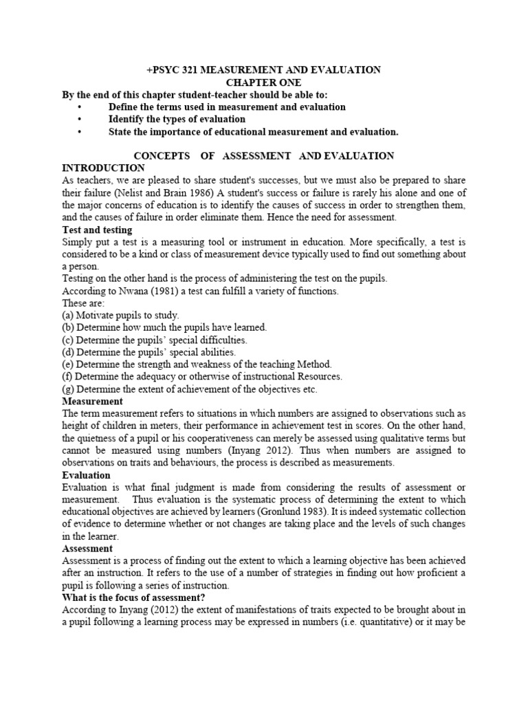 Psyc 321 | PDF | Educational Assessment | Evaluation