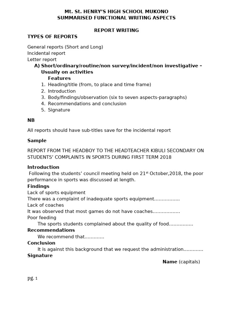 English Functional Writing Notes | PDF