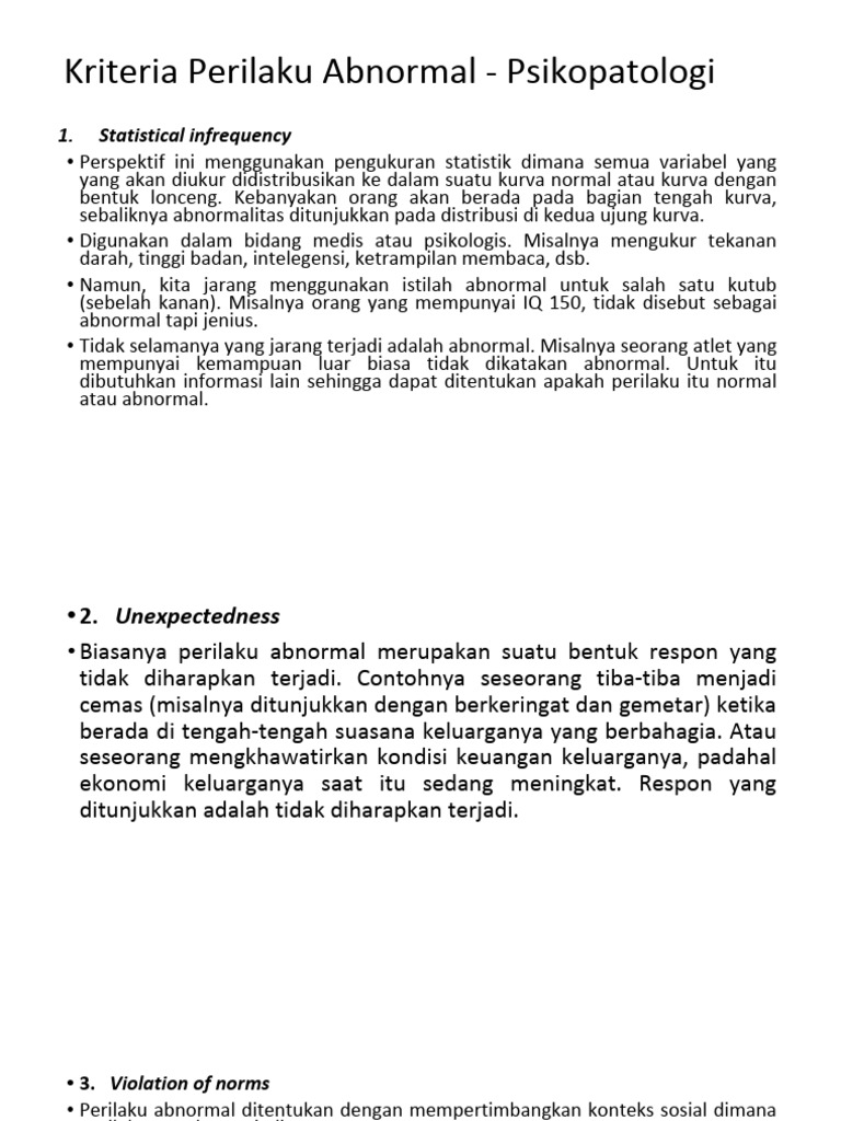 Kriteria Menentukan Perilaku Abnormal | PDF