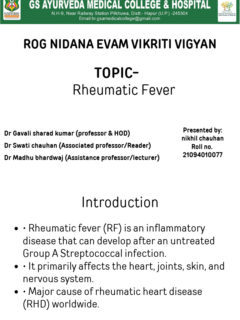 Rheumatic Fever Presentation - PPTX 20250131 182830 0000 | PDF