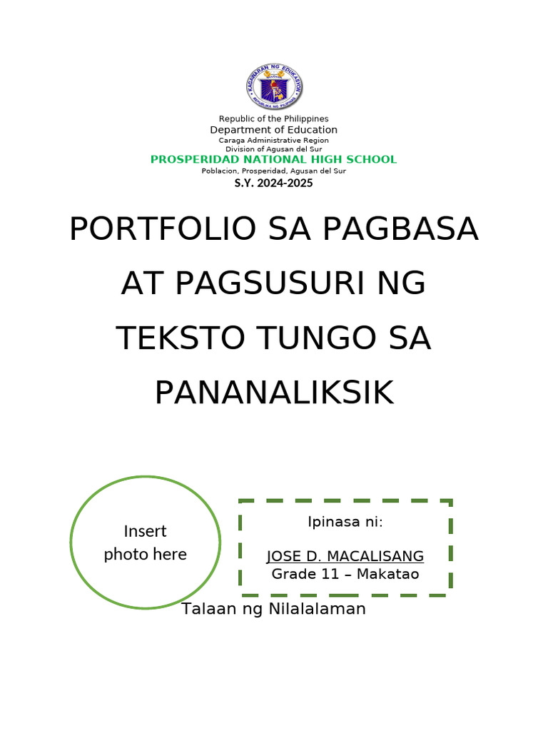Q3 Portfolio Format | PDF