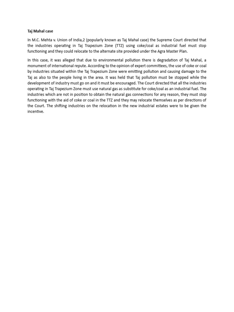Taj Mahal Case | PDF