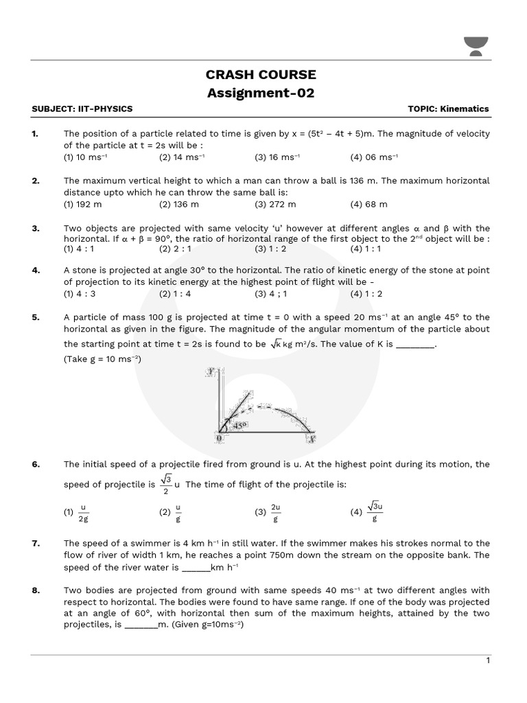 Kinematics Practice Problems and Solutions | PDF | Projectiles | Speed