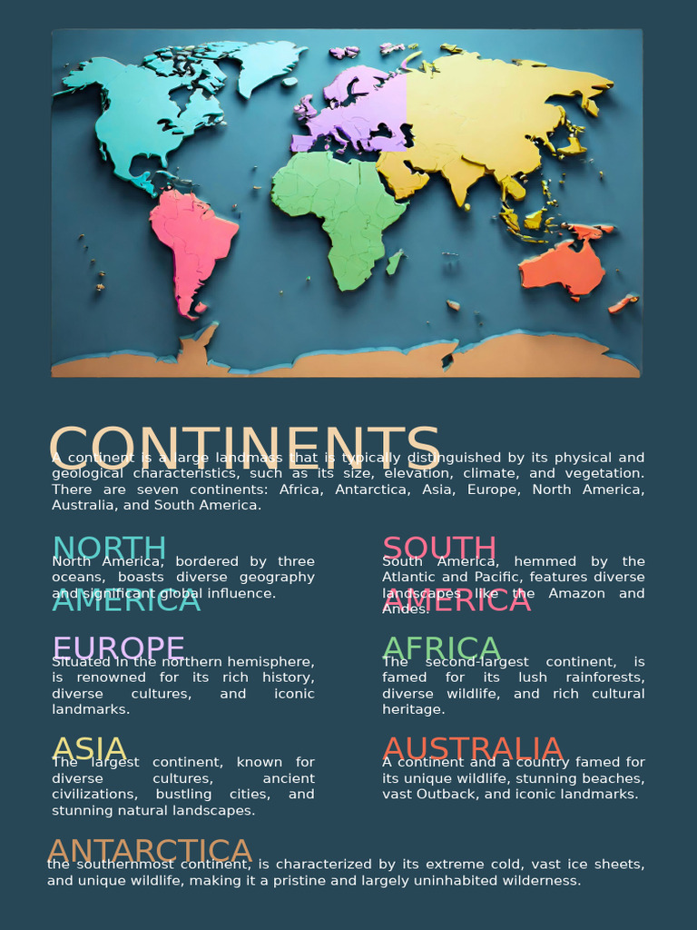 template forCartography Continents Poster | PDF | Continent | Antarctica