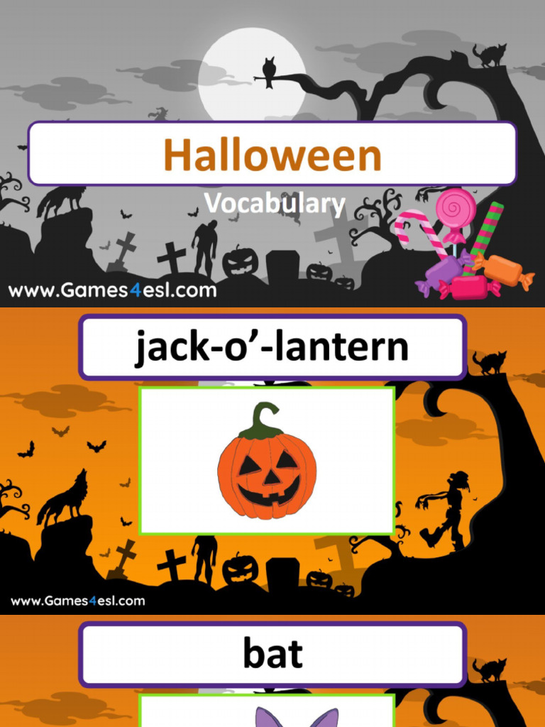 Halloween PPT Vocabulary | PDF
