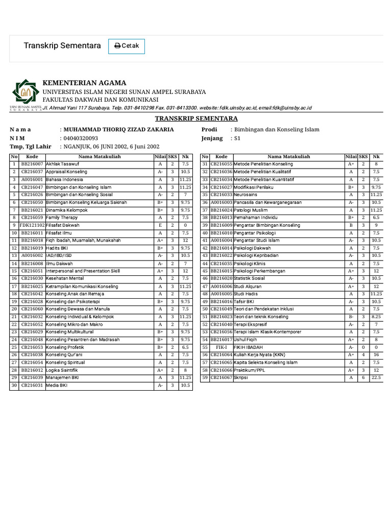 Transkrip Sementara Jaka | PDF