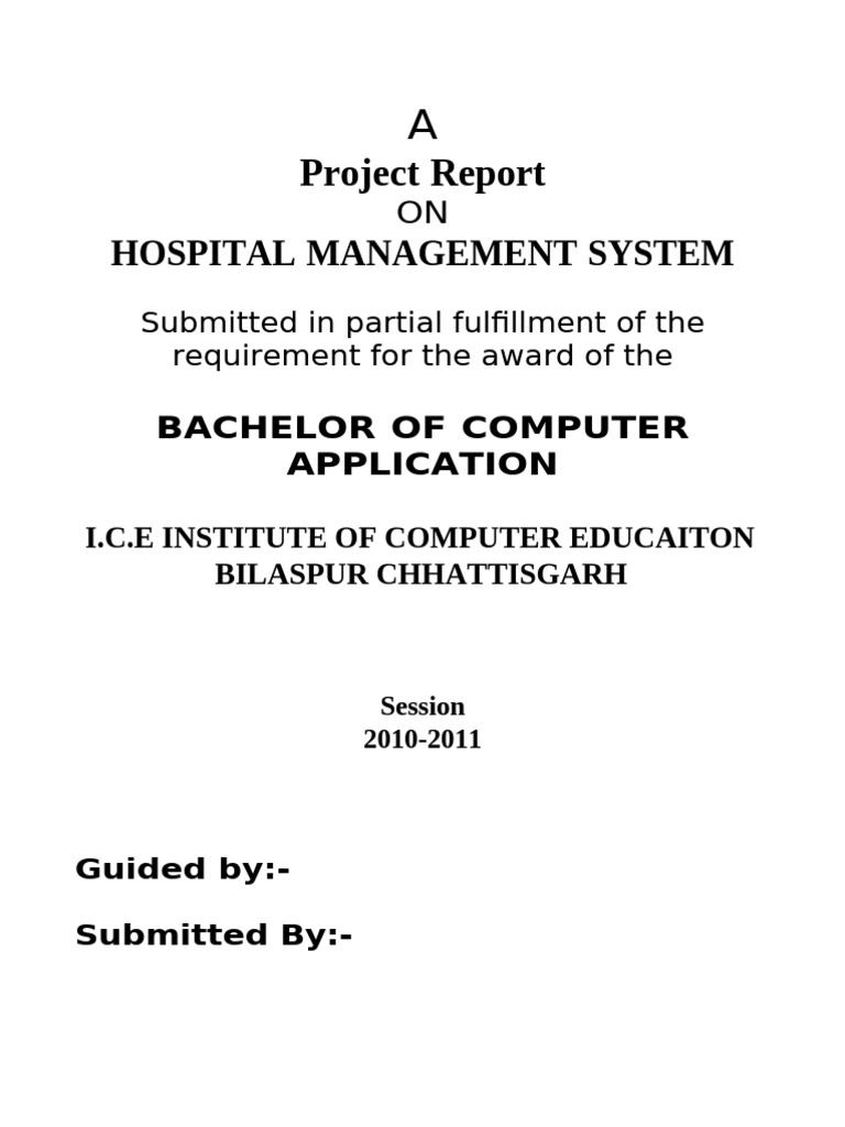 project-report-hospital-management-system_compress | PDF | C++ ...