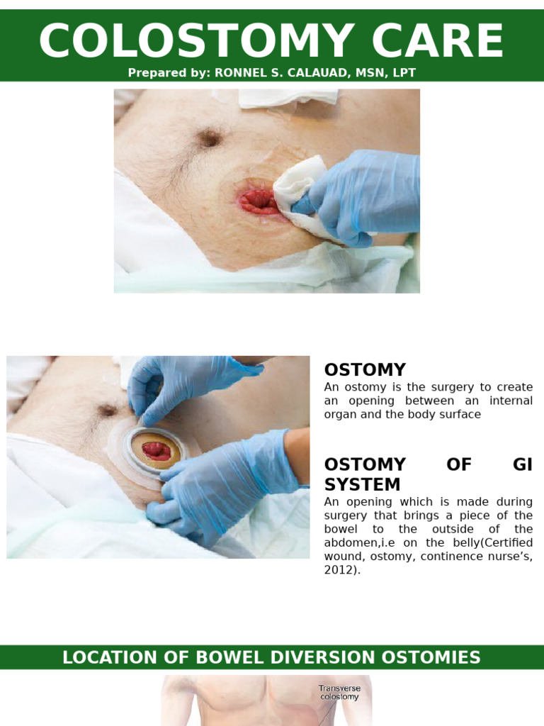 Colostomy Care. Ppt. Final | PDF | Gastroenterology | Medical Specialties