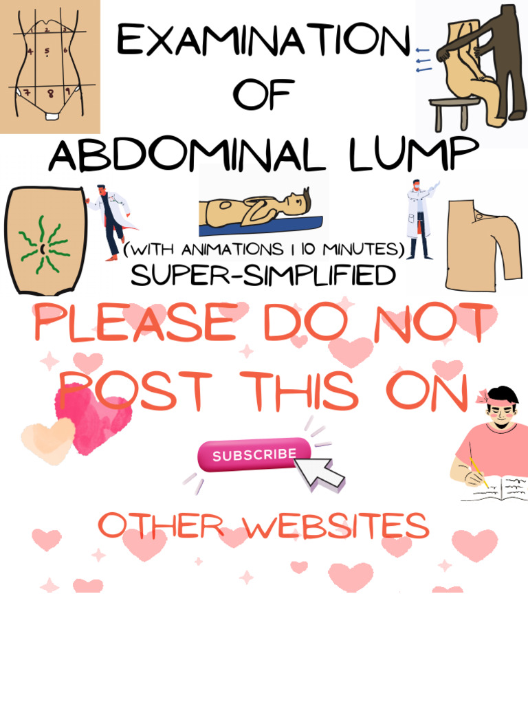 Abdominal Lump Examination Guide | PDF | Abdomen | Medical Specialties