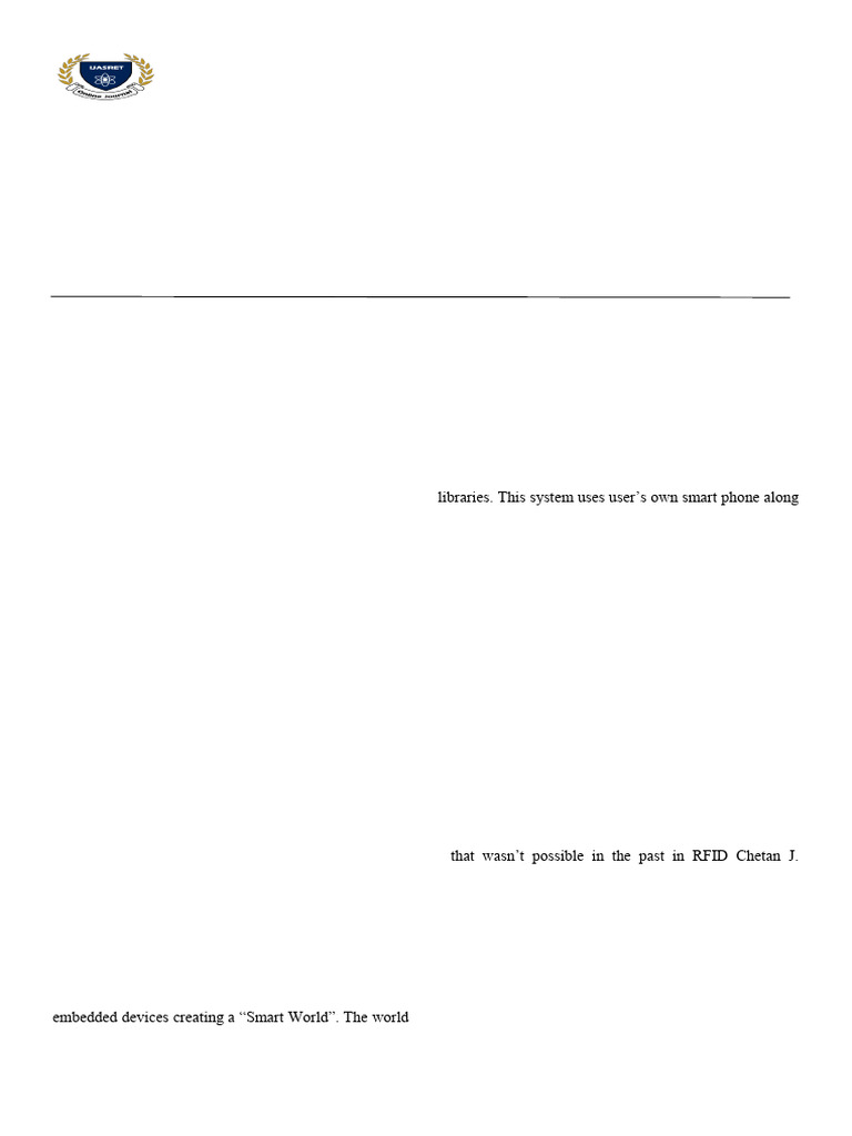 468_8.SMART_LIBRARY_MANAGEMENT_SYSTEM_USING_IOT | PDF | Radio Frequency ...