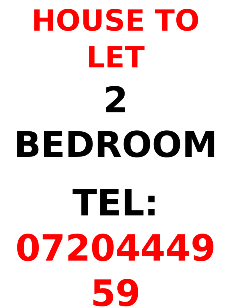 House To Let | PDF