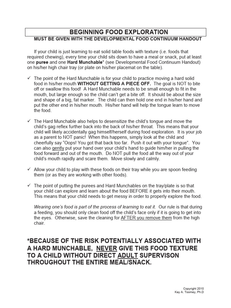 Beginning Food Exploration With Hard Munchables | PDF