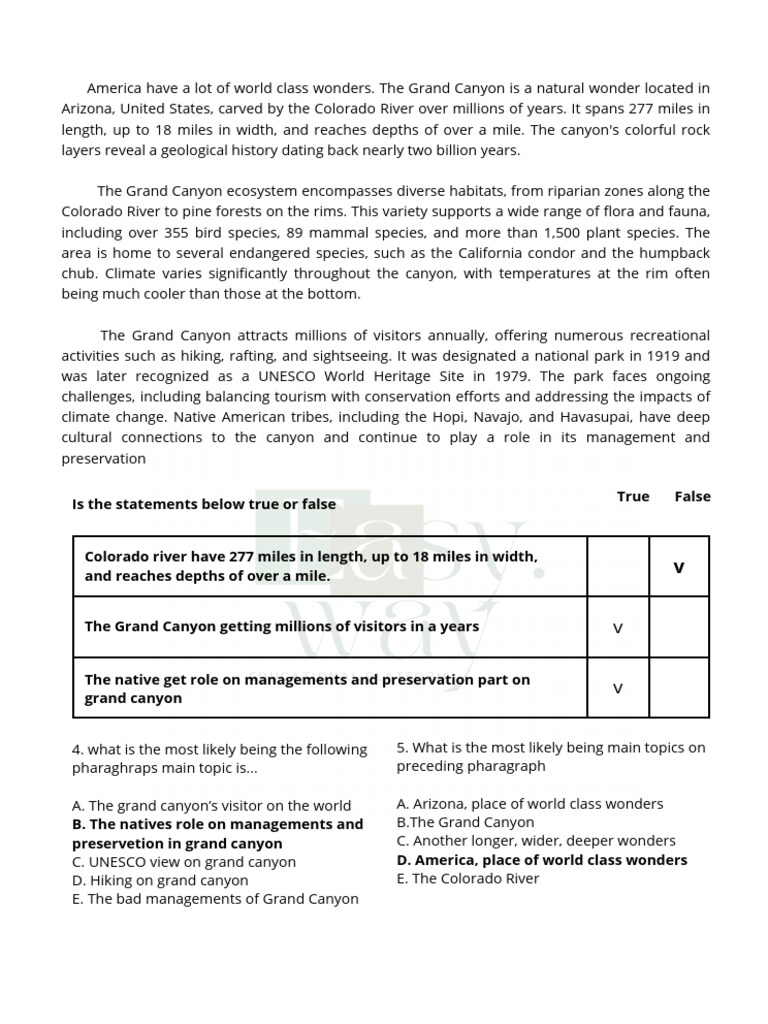 KJ - LBE - Text Literation - Following and Preceding - Easy Way | PDF | Grand Canyon | Colorado ...