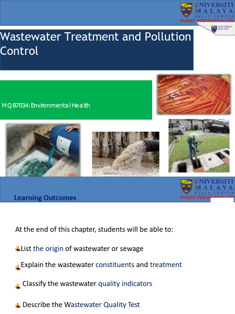 MQB7034- Wastewater Treatment And Pollution Control | PDF | Sewage ...