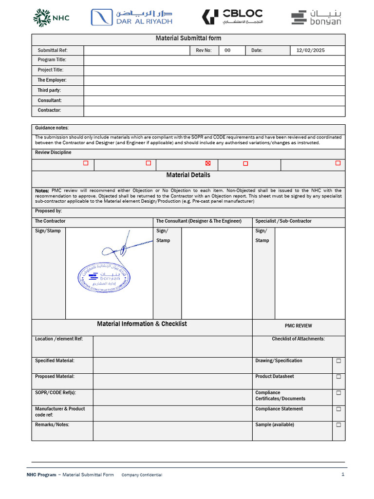 NHC Material Submittal Form Guide | PDF | Tap (Valve) | Brass