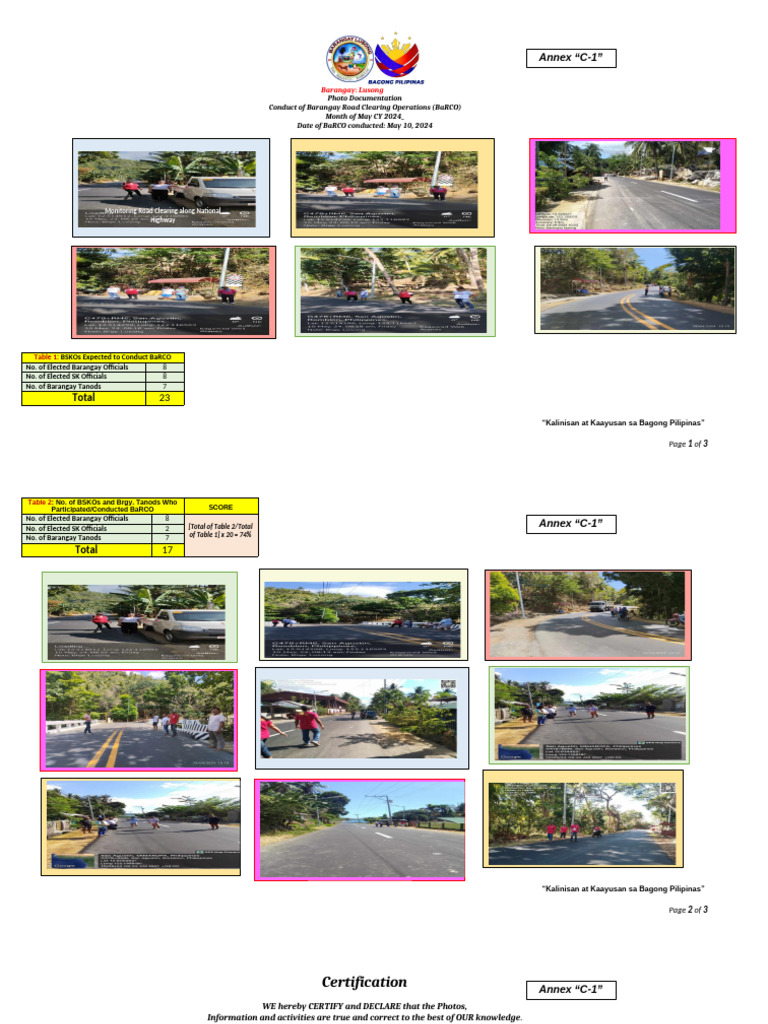 May 10, 2024 Road Clearing | PDF