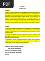 Class 10 English Poem 6 Amanda | PDF | Rhyme | Rapunzel